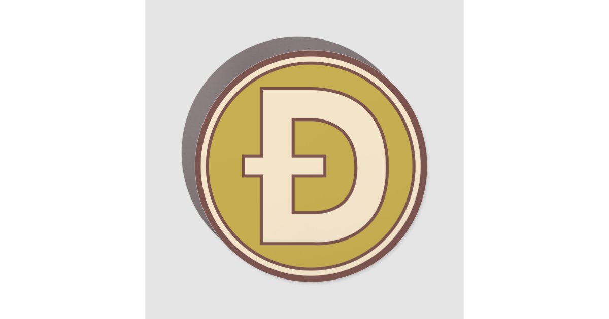 Dogecoin Symbol Car Magnet | Zazzle