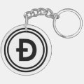 Dogecoin Wallet QR Code Round Doublesided Keychain | Zazzle