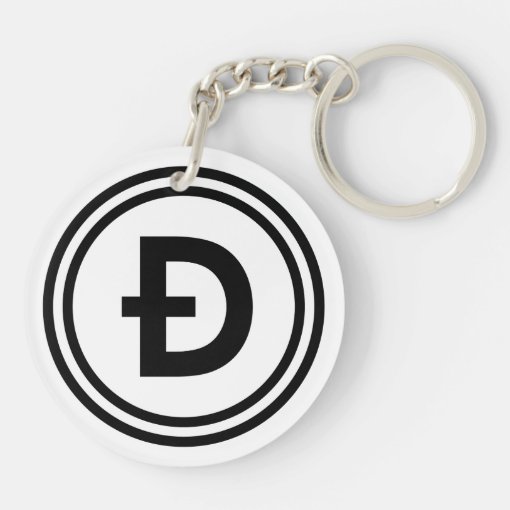 Dogecoin Wallet QR Code Round Doublesided Keychain | Zazzle