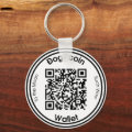 Dogecoin Wallet QR Code Round Keychain | Zazzle