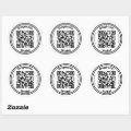Dogecoin Wallet QR Code Round Sticker | Zazzle