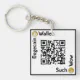 Dogecoin Wallet QR Code Square Keychain 2 sided | Zazzle