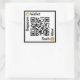 Dogecoin Wallet QR Code Square Sticker | Zazzle