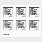 Dogecoin Wallet QR Code Square Sticker | Zazzle