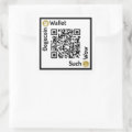 Dogecoin Wallet QR Code Square Sticker | Zazzle