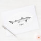Dogfish (line art) oval sticker | Zazzle