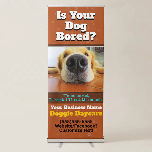 Doggie DayCare Dog Sitting Customizable Banner | Zazzle