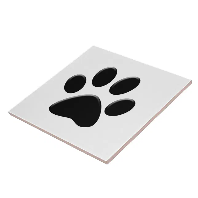 DOGGIE PAW PRINT CERAMIC TILE | Zazzle
