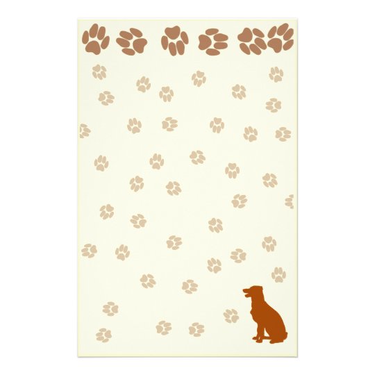 Doggie Paw Print Stationary For all Dog Lovers Stationery | Zazzle.com