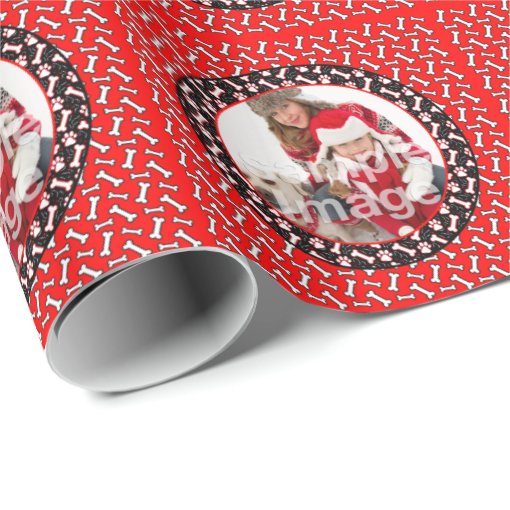 Doggy Dog Gift Wrapping Paper Add Your Own Photo | Zazzle