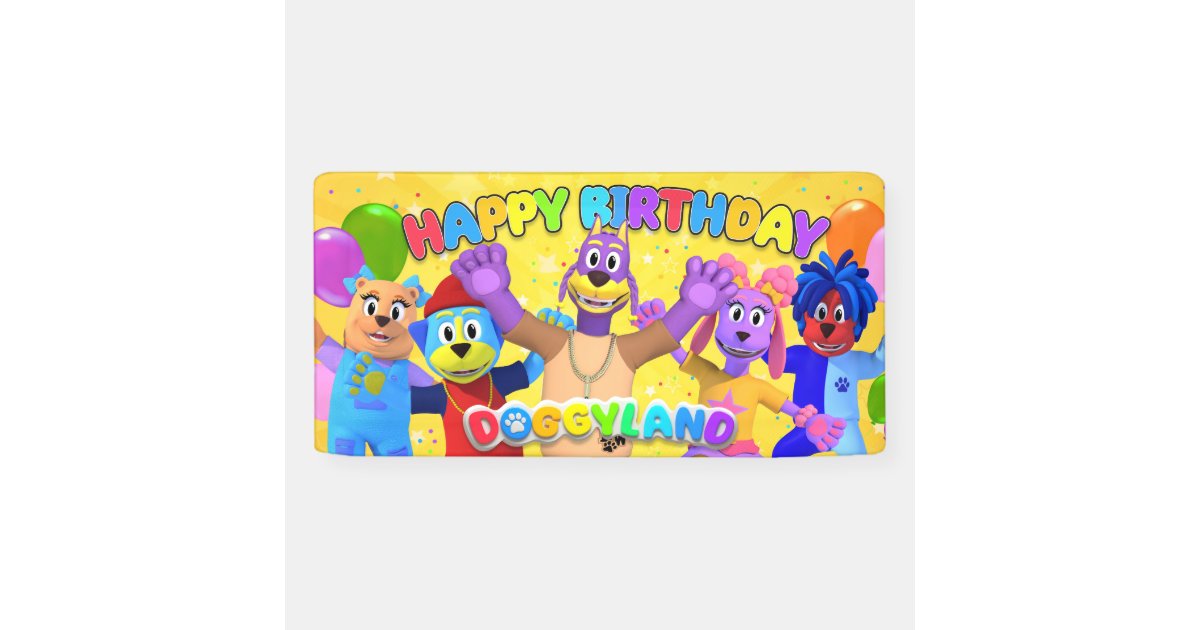 Doggyland Birthday Banner | Zazzle