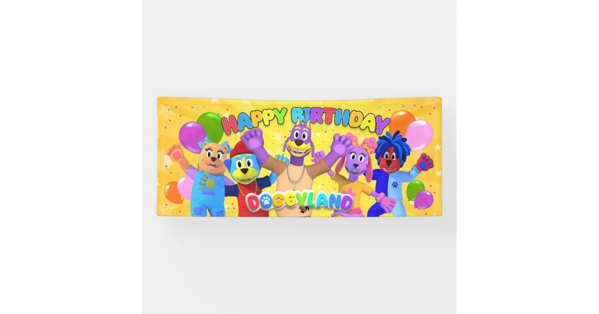 Doggyland Birthday Banner (Large) | Zazzle