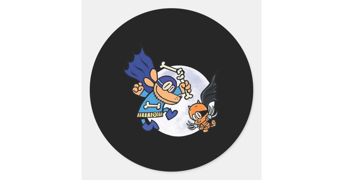 Dogman And Cat Essential For Kid Classic Round Sticker | Zazzle