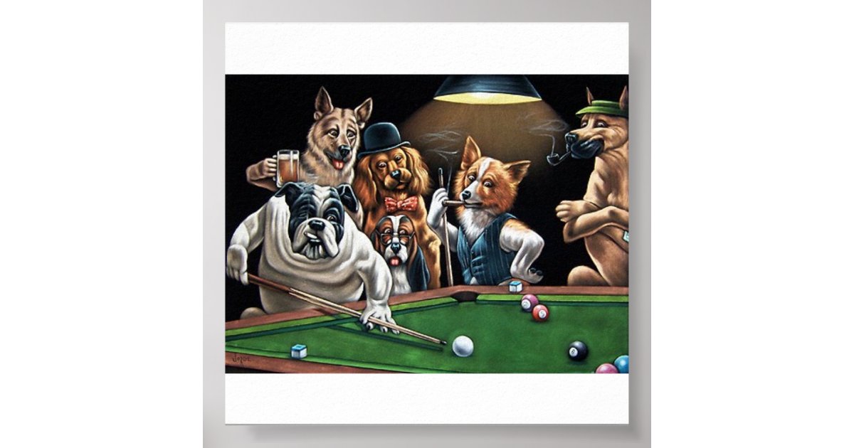 dogs%20playing%20poker22 poster | Zazzle