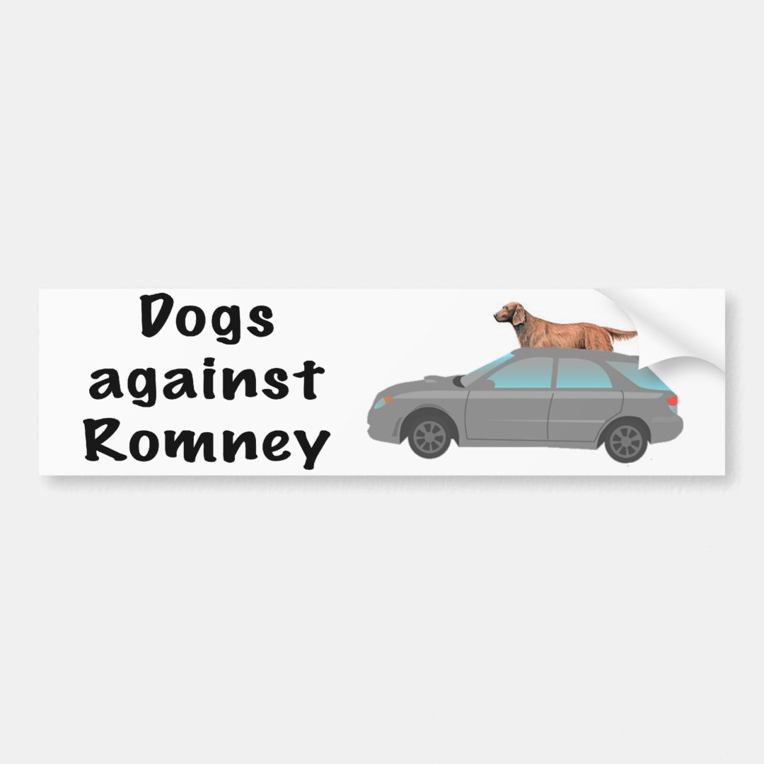 Dogs against Romney Bumper Sticker | Zazzle