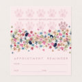 Dogs Appointment Reminder Loyalty Flowers Paws Business Card | Zazzle