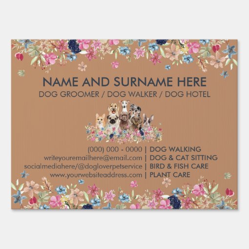 Dogs Breeds pet shop Sign | Zazzle