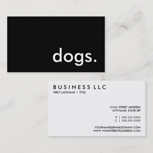 dogs. business card | Zazzle