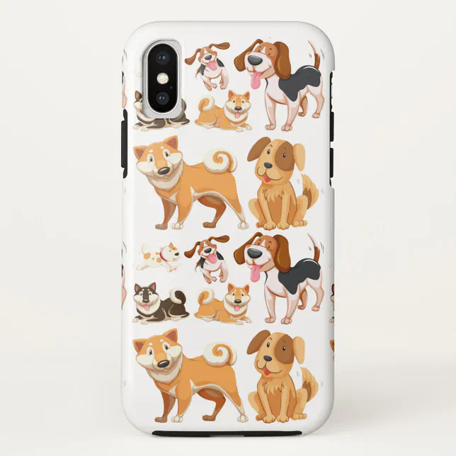 Dogs, Floppy Ears, Curly Tails Case-Mate iPhone Case | Zazzle