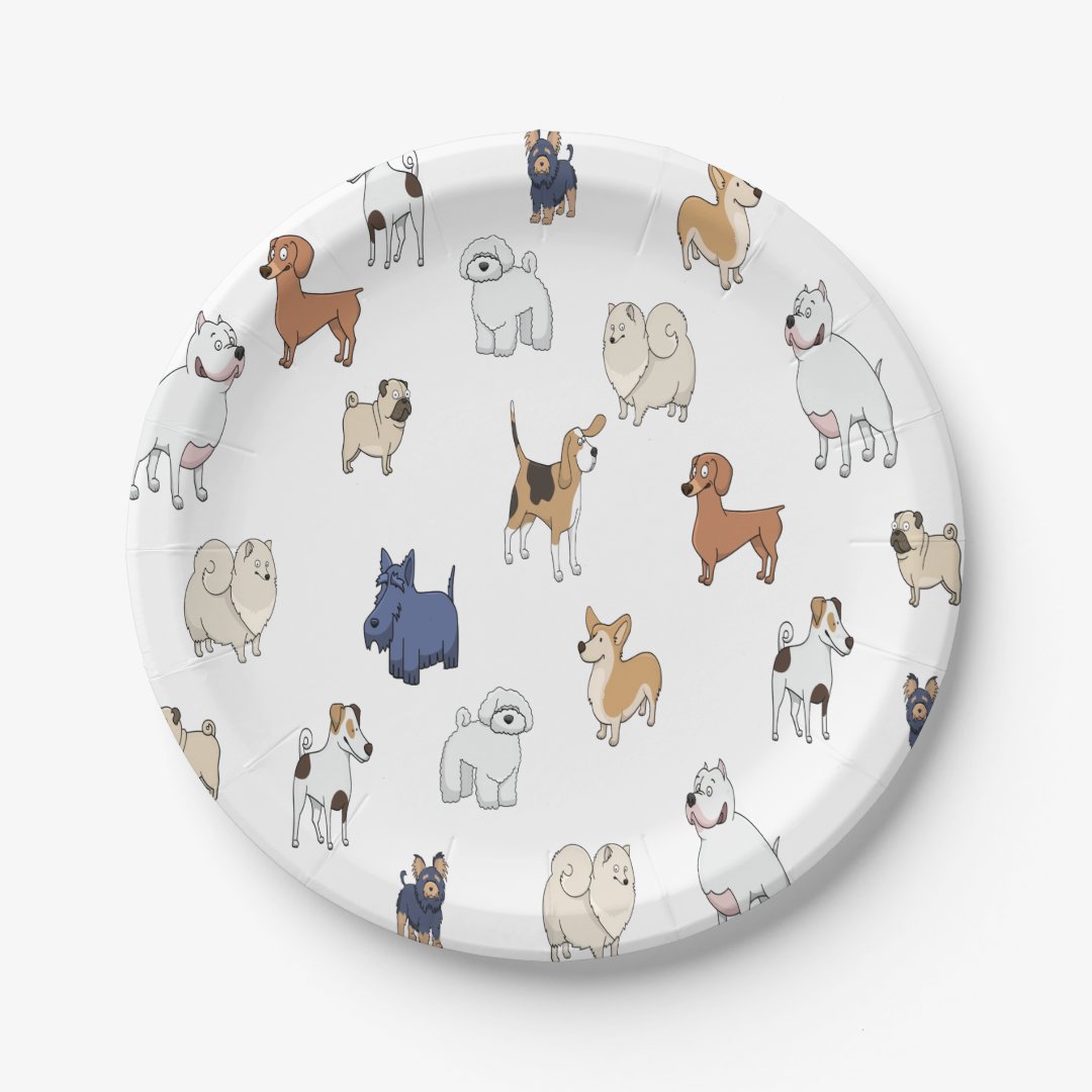 Dogs Paper Plate | Zazzle
