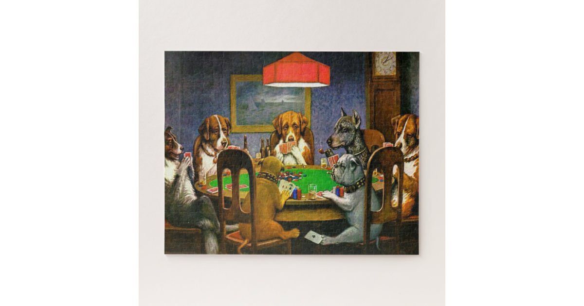 Dogs Playing Poker Jigsaw Puzzle | Zazzle