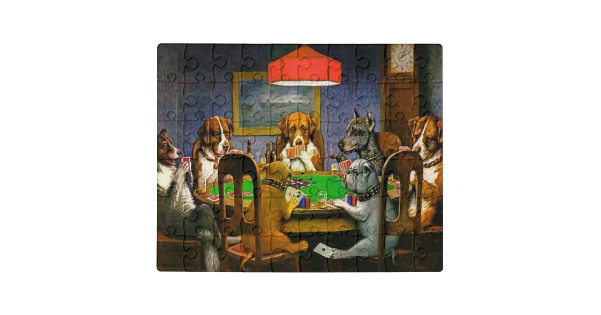 Dogs Playing Poker Jigsaw Puzzle | Zazzle