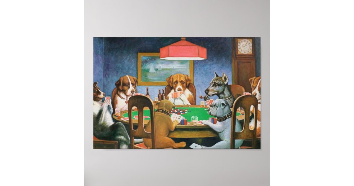 Dogs Playing Poker Poster | Zazzle