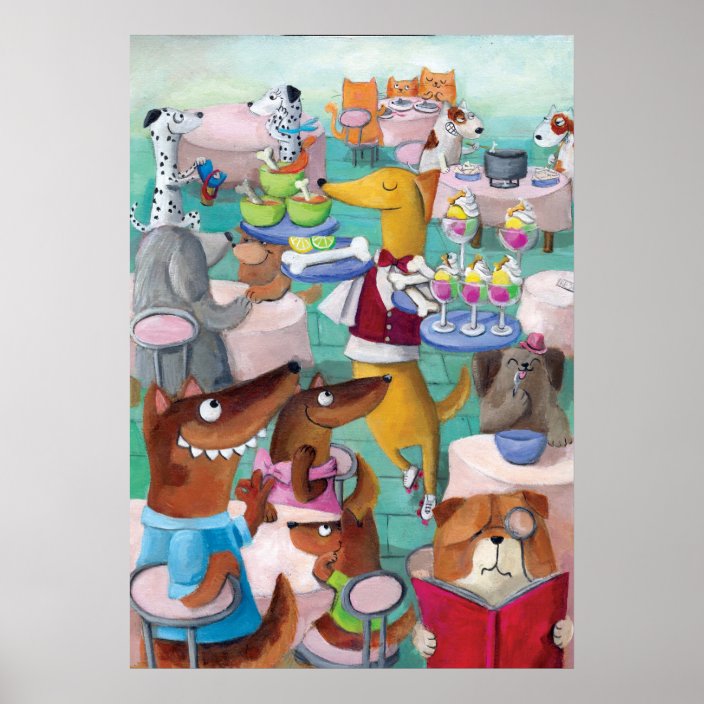 Dogs Restaurant Poster | Zazzle.com