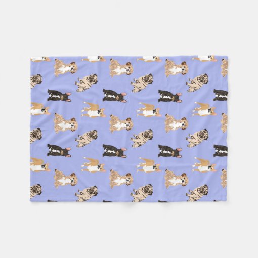 Dogs Vector Seamless Pattern Fleece Blanket | Zazzle