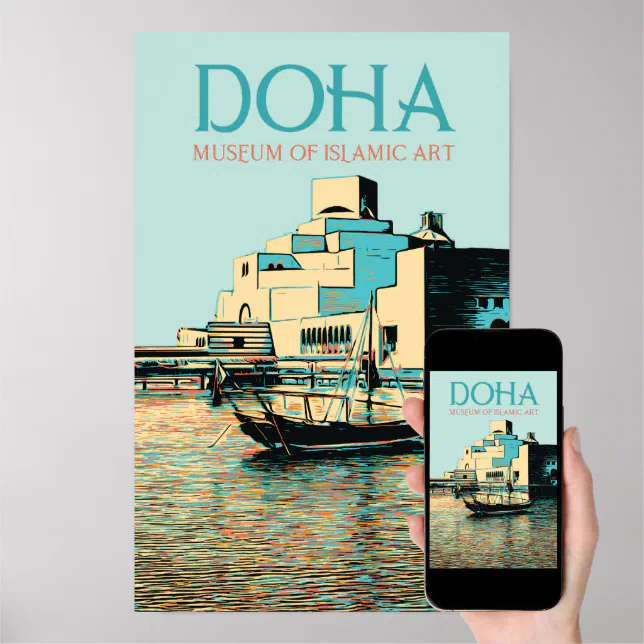 Doha Museum of Islamic Art illustration Qatar Poster | Zazzle