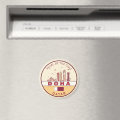 Doha Qatar City Skyline Emblem Magnet | Zazzle