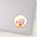 Doha Qatar City Skyline Emblem Sticker | Zazzle