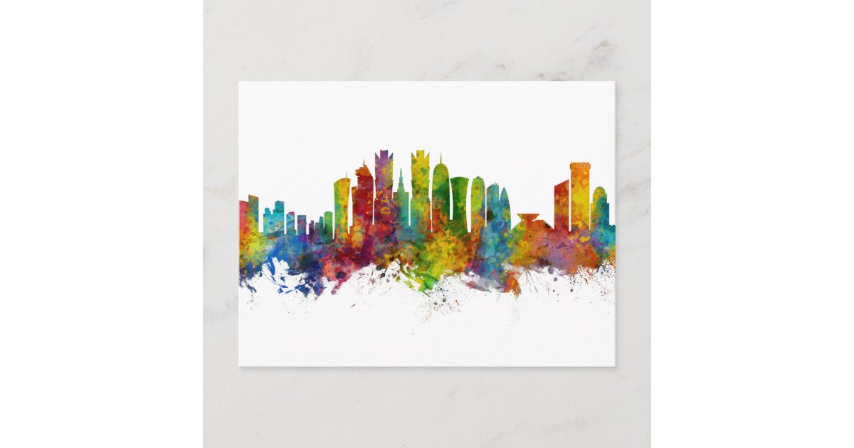 Doha Qatar Skyline Postcard | Zazzle