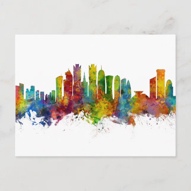 Doha Qatar Skyline Postcard | Zazzle