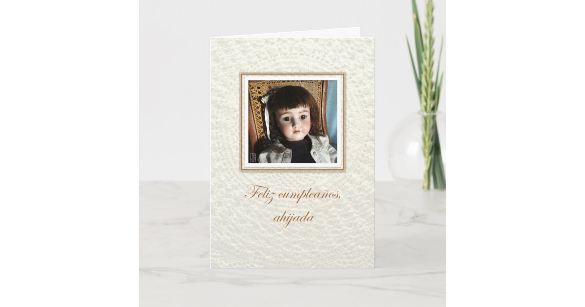 Doll Frances ahijada/goddaughter Birthday Card | Zazzle