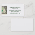 "Dollar Bill" Business Card | Zazzle