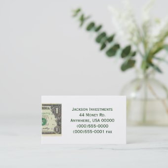 "Dollar Bill" Business Card | Zazzle