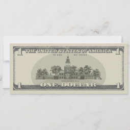 Dollar Bill Invitation for a First Birthday | Zazzle