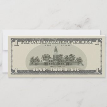 Dollar Bill Invitation for a First Birthday | Zazzle