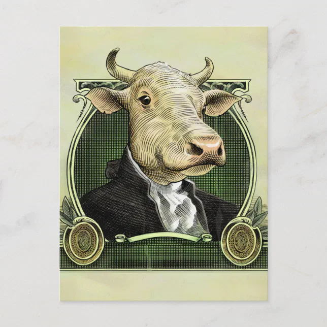 Dollar Cow Postcard | Zazzle