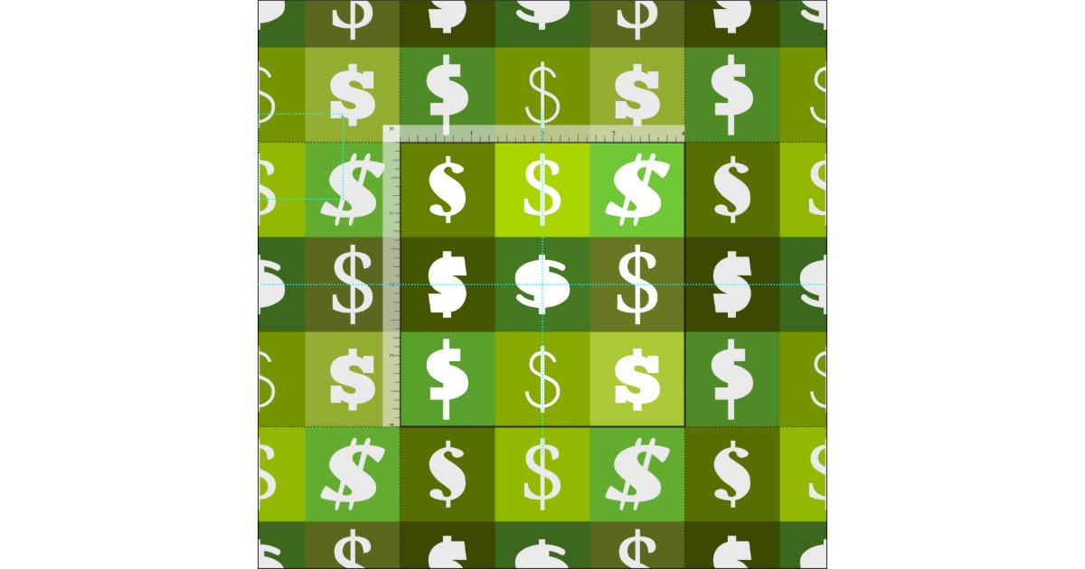 Dollar money sign pattern fabric | Zazzle
