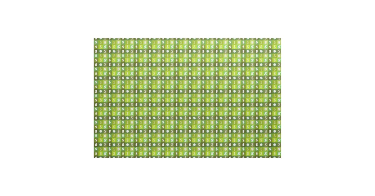 Dollar money sign pattern fabric | Zazzle