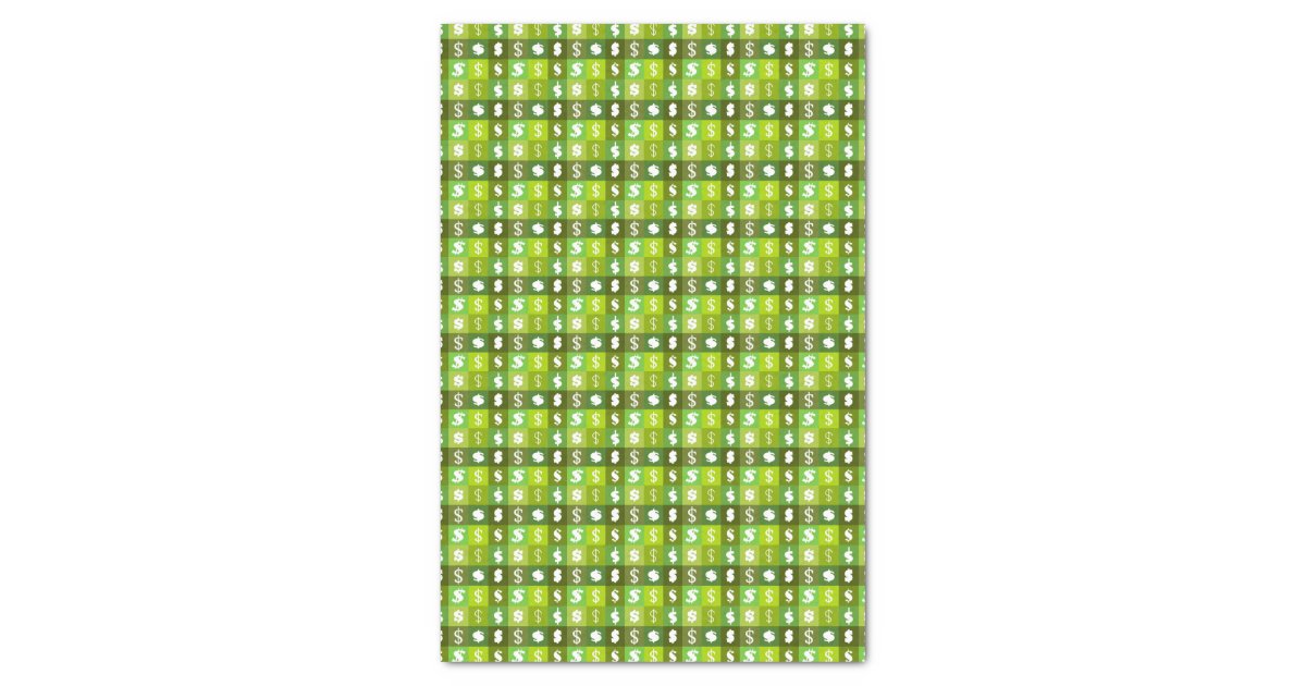 Dollar money sign pattern tissue paper | Zazzle