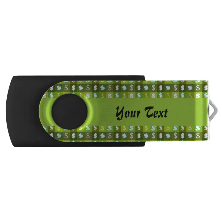Dollar money sign pattern USB flash drive | Zazzle