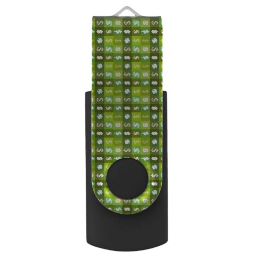 Dollar money sign pattern USB flash drive | Zazzle