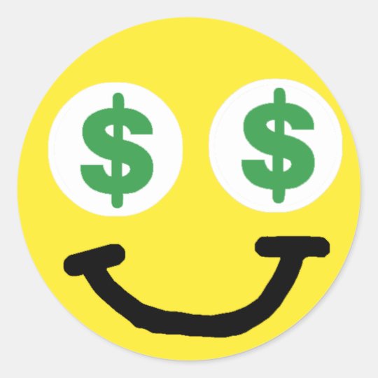 Dollar Sign Eyes Sticker | Zazzle.com