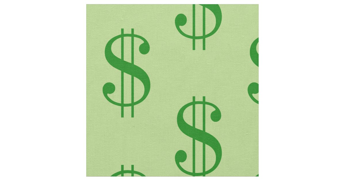 Dollar Sign Fabric | Zazzle