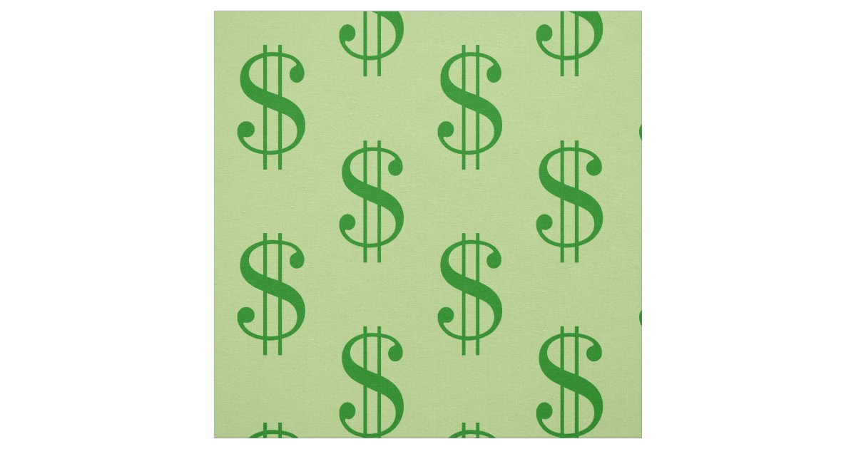 Dollar Sign Fabric | Zazzle