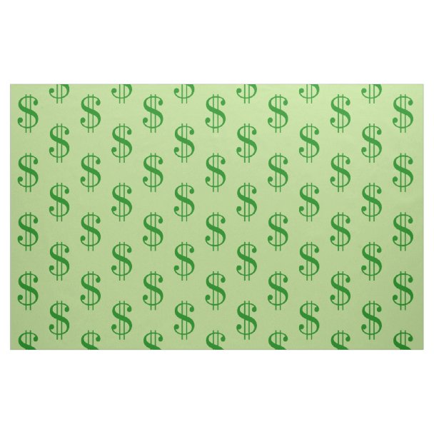 Pink Dollar Sign Fabric | Zazzle