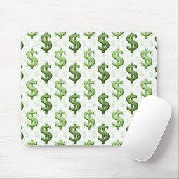 Dollar Sign Pattern Mouse Pad | Zazzle